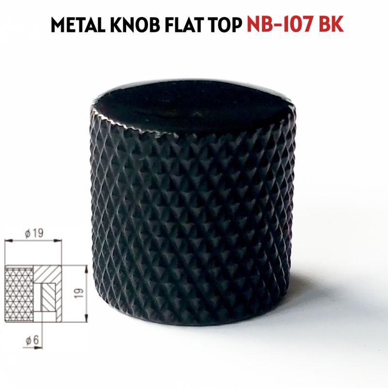 กีต้าร์ ลูกบิดโลหะเหล็ก NB-107 BK Flat Top 19mm | Shopee Thailand