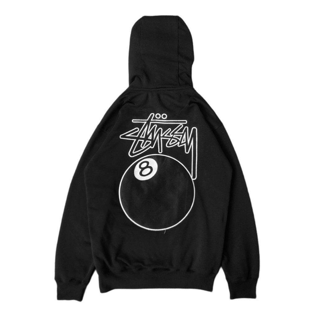 Stussy 8 BALL BACK BLACK HOODIE SWETER JACKET | Shopee Thailand