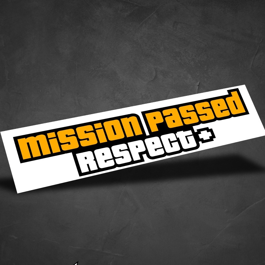 สติ๊กเกอร์ GTA สติ๊กเกอร์ MISSION PASSED RESPECT | Shopee Thailand