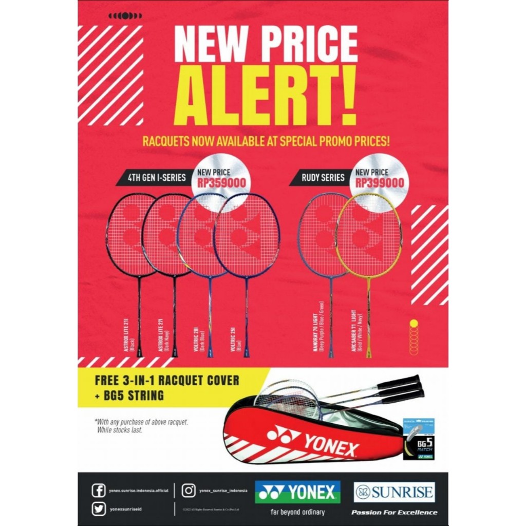 Yo NEX Racket - NANORAY 70 LIGHT RUDY HARTONO SERIES ORIGINAL BADMINTON ...