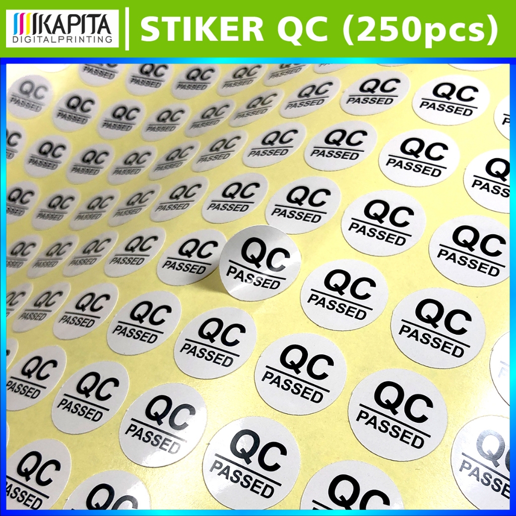 (isi 250) QC Passed Sticker Gratac Bontax Material | สติ๊กเกอร์ Qc Pass ...