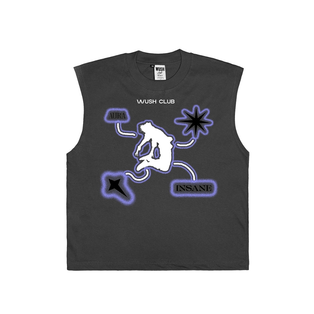 Wush CLUB SINGLET TANKTOP SLEVELESS BOXY TEE เสื้อยืด DISTRO ผู้ชาย ...