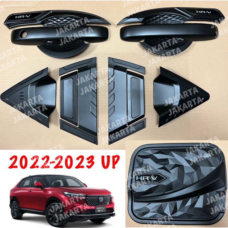 Hitam Package ฝาครอบถังมือจับด้านนอก Honda HRV 2022 2023 Elegant Black ...