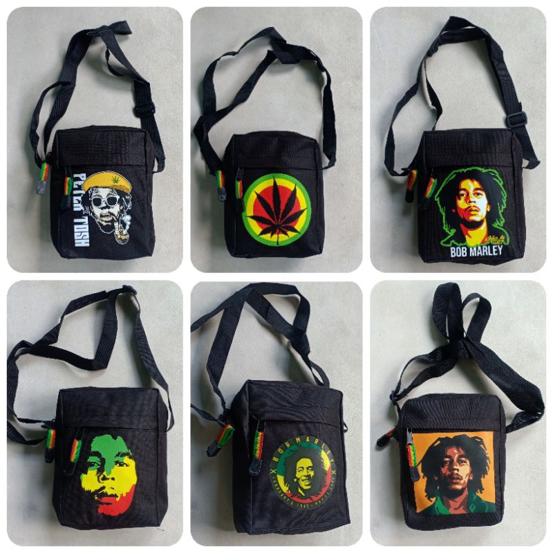 กระเป๋าสะพายข้าง bob marley rasta bag peter tosh bob arley Leaf bag ...