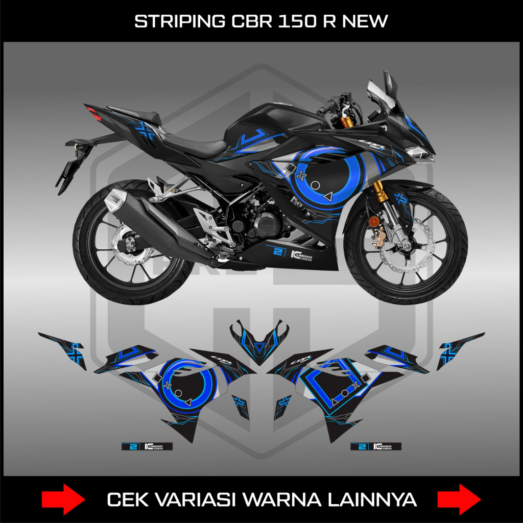 Striping cbr150r k45r winey KYT PLAY SQUID เกม/lis สติกเกอร์ decal รถ ...