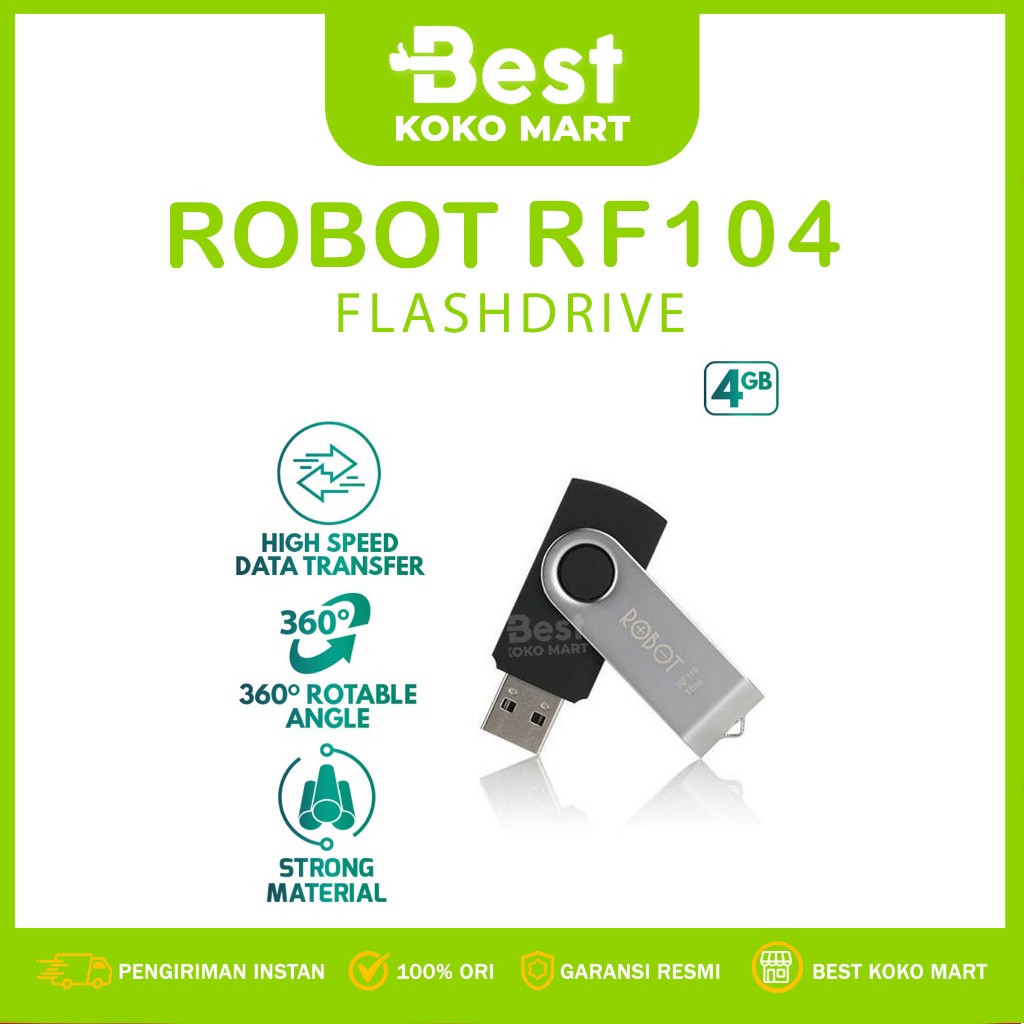 Robot RF104 4GB Flashdisk FlashDrive USB Drive Original - รับประกันอย่างเป็นทางการ 1 ปี | Shopee ...