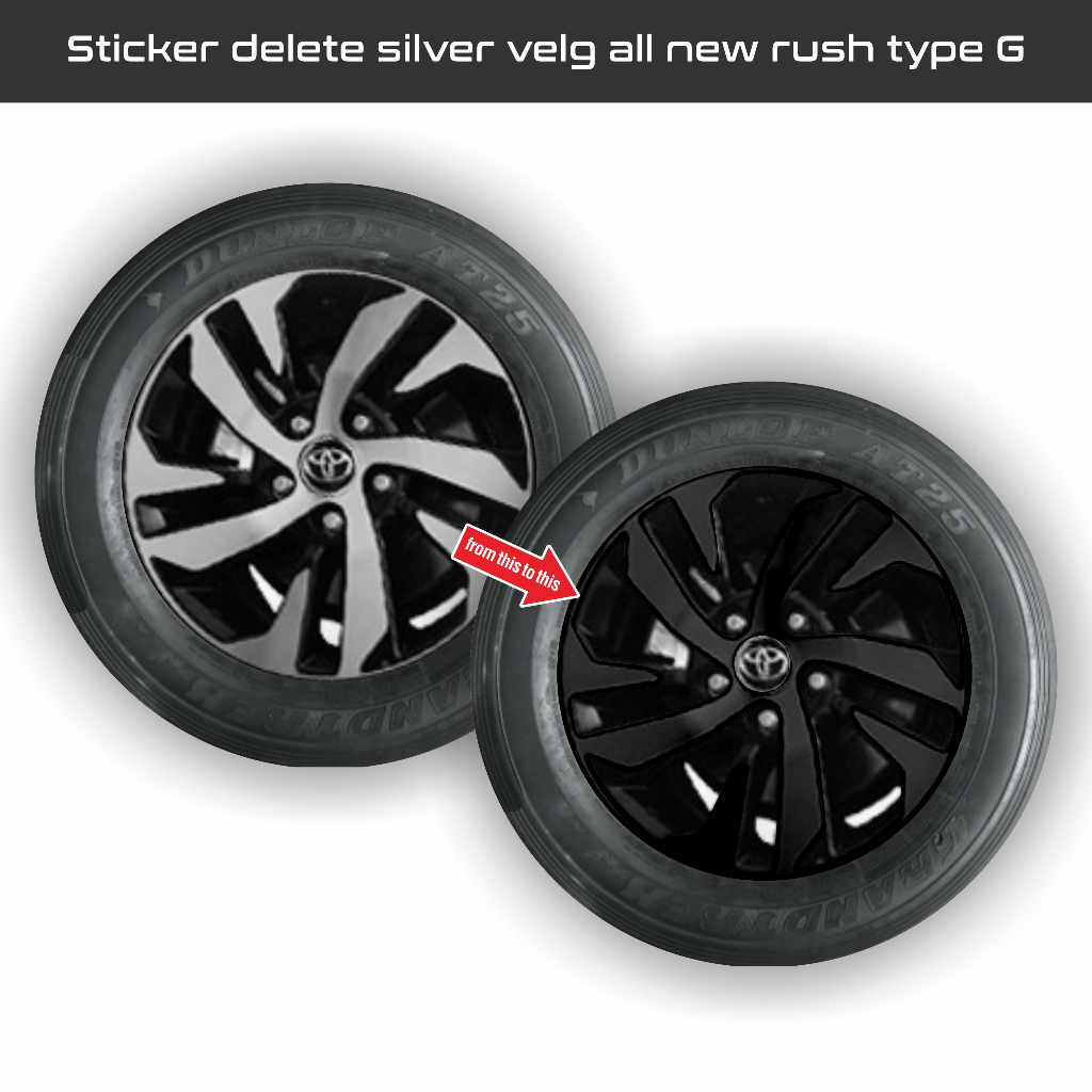 สติ๊กเกอร์ลบเงิน ล้อ toyota all new rush type g (ราคา 5velg) | Shopee ...