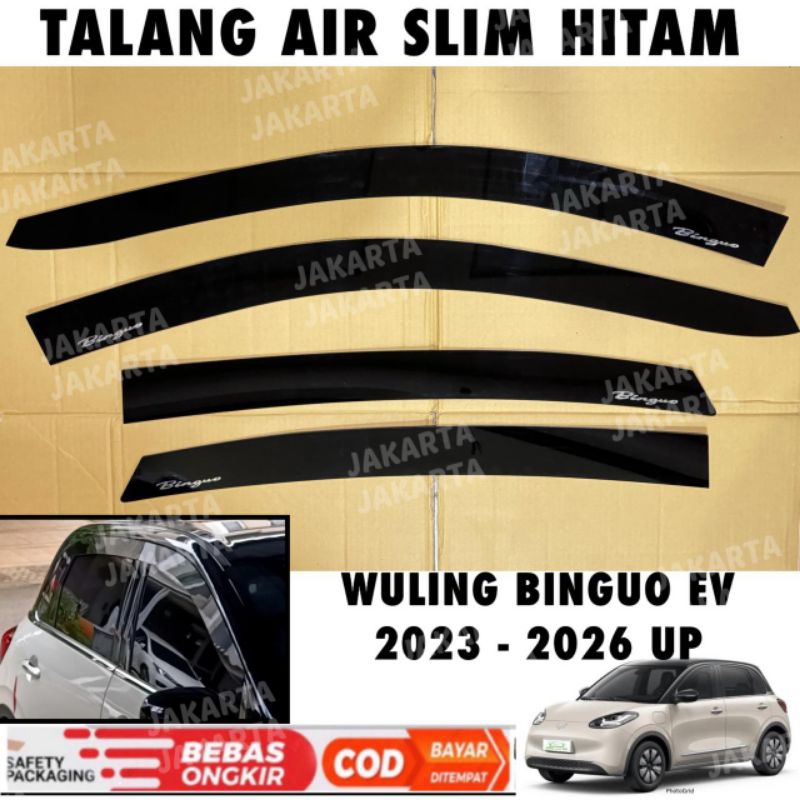 Hitam Wuling Binguo Gutter Ev 2023 2024 2025 2026 Slim Black | Shopee ...