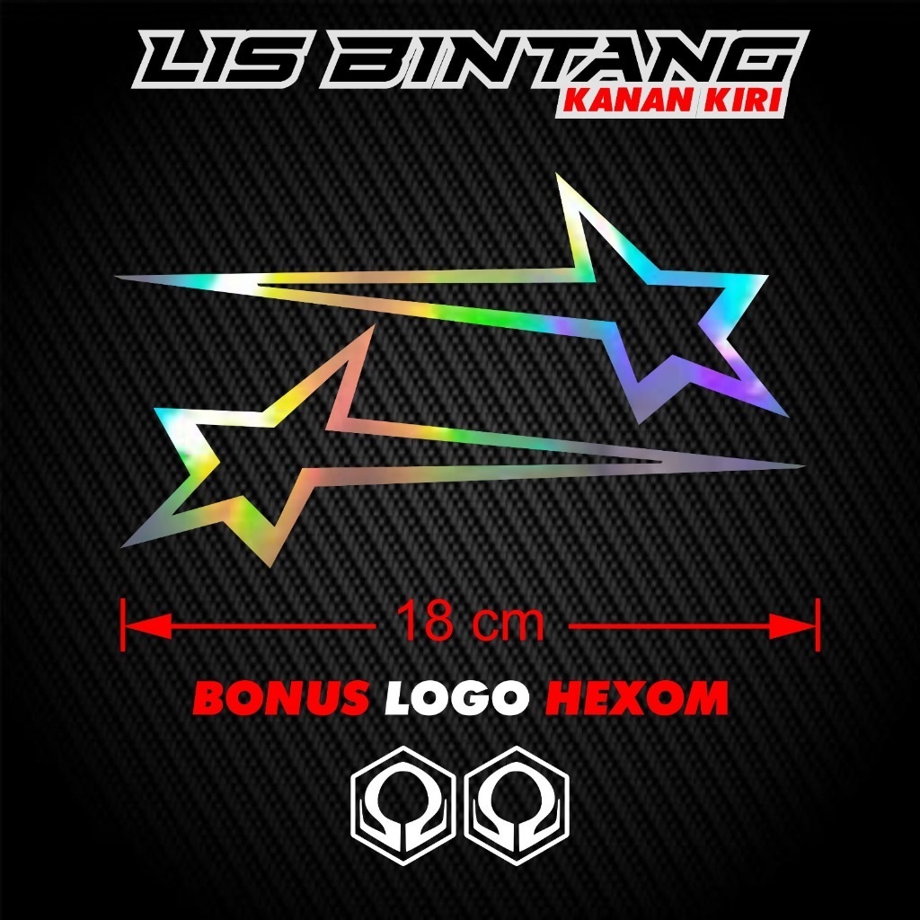 Star Sticker v2 ตัดสติ๊กเกอร์มอเตอร์ไซค์ 2 ชิ้น รับโบนัส โลโก้ Hexom ...