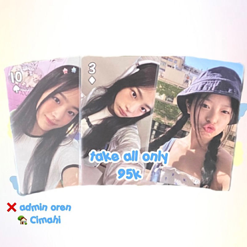 [ Pc PHOTOCARD OFFICIAL NEWJEANS HANNI BUCKET HAT SG23 SEASON GREETING ...