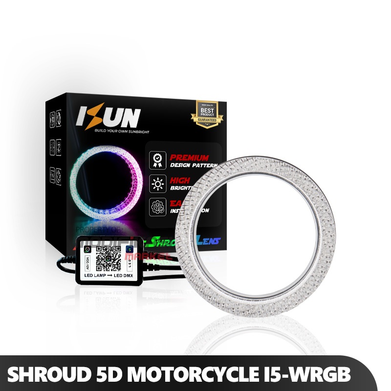Shroud Matrix 5D อะคริลิครถจักรยานยนต์ I5-O-WRGB 2.5 นิ้ว APP บลูทูธ ...
