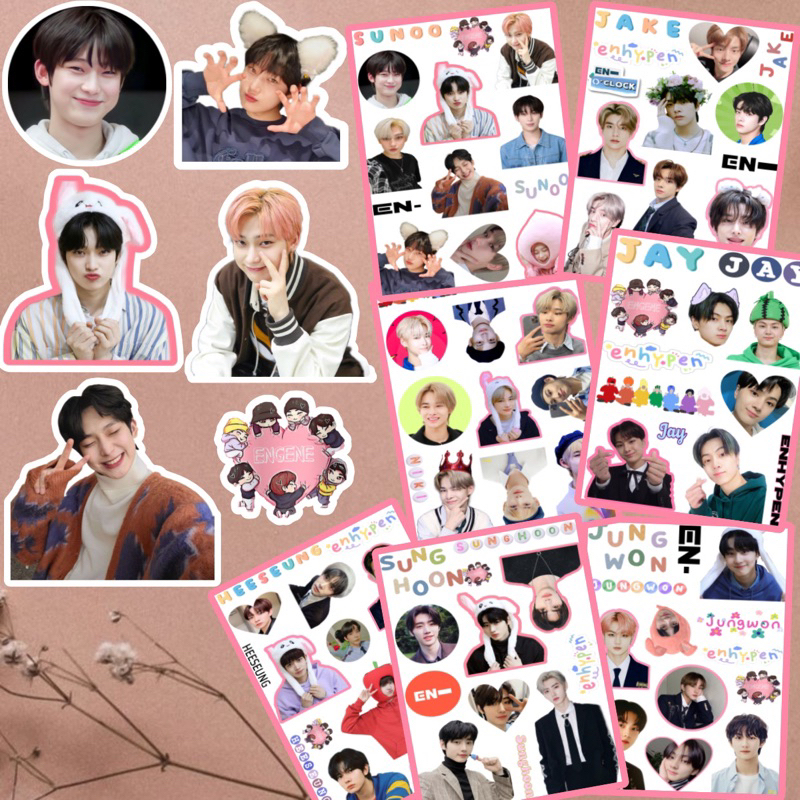 Enhypen Sticker Pack Cute Deco (ตัดแล้ว)/Enhypen Jay Jake Jungwon ...
