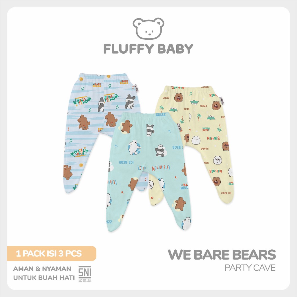 กางเกงปิดนิ้วเท้า WE BARE BEARS ปุย (3 ชิ้น) CKA WPP NB | Shopee Thailand