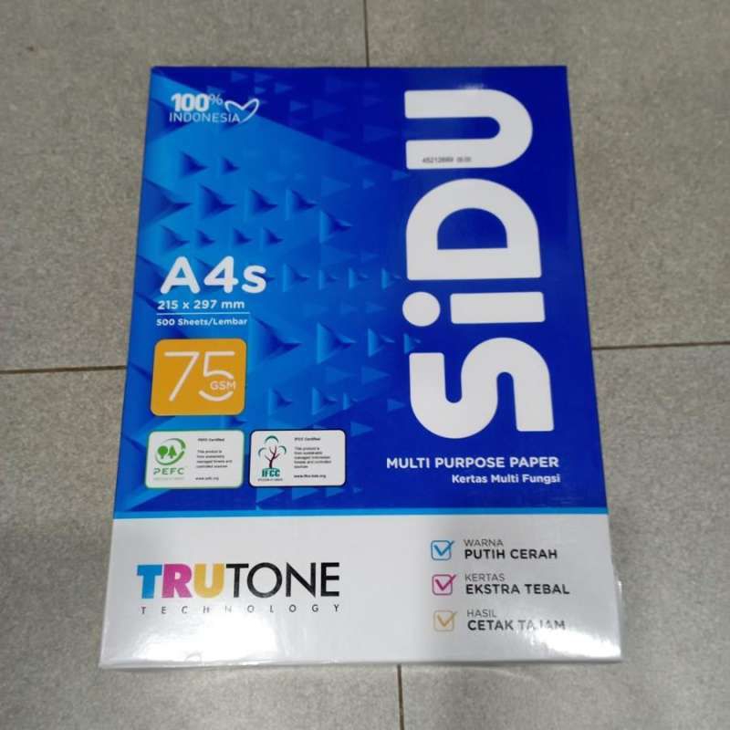 กระดาษ Sidu F4 A4 A4s 75 แกรม บรรจุรีมละ 500 แผ่น | Shopee Thailand