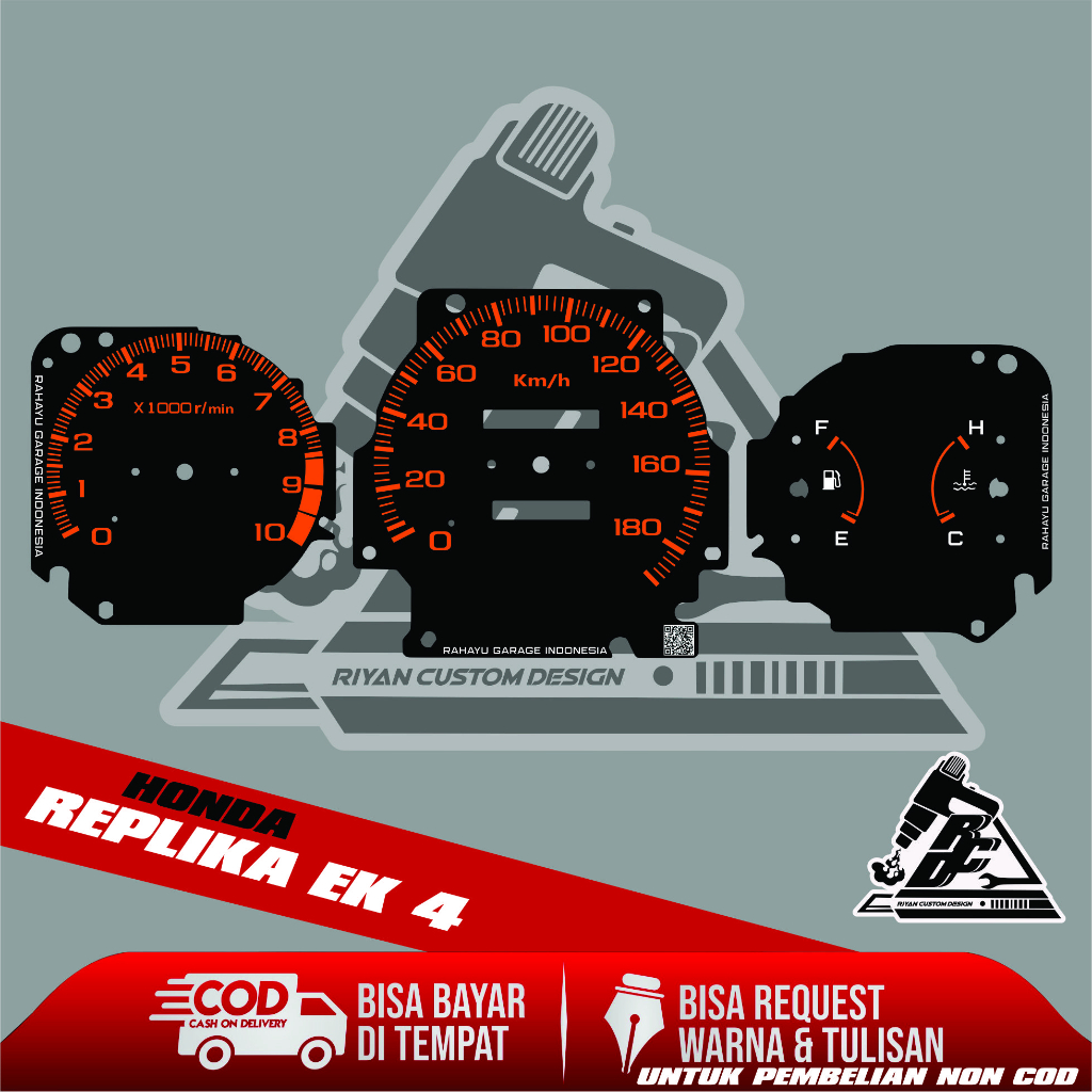 Replica แผง SPIDOMETER HONDA CIVIC FERIO Replica FERIO SIR,FERIO SI,EK4 ...