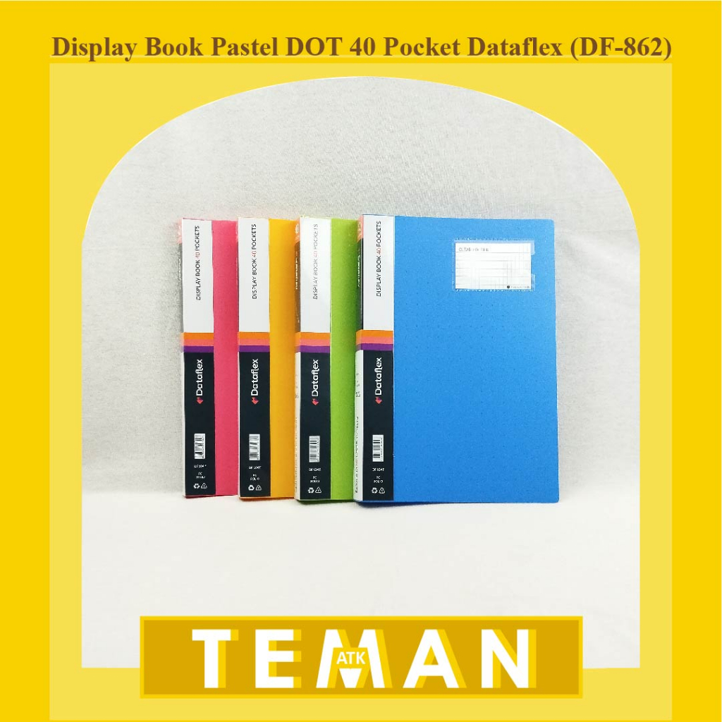 สมุดโชว์หนังสือ แบบใส 40 ช่อง PASTEL DOT+Folio Dataflex นามบัตร (DF-862) | Shopee Thailand