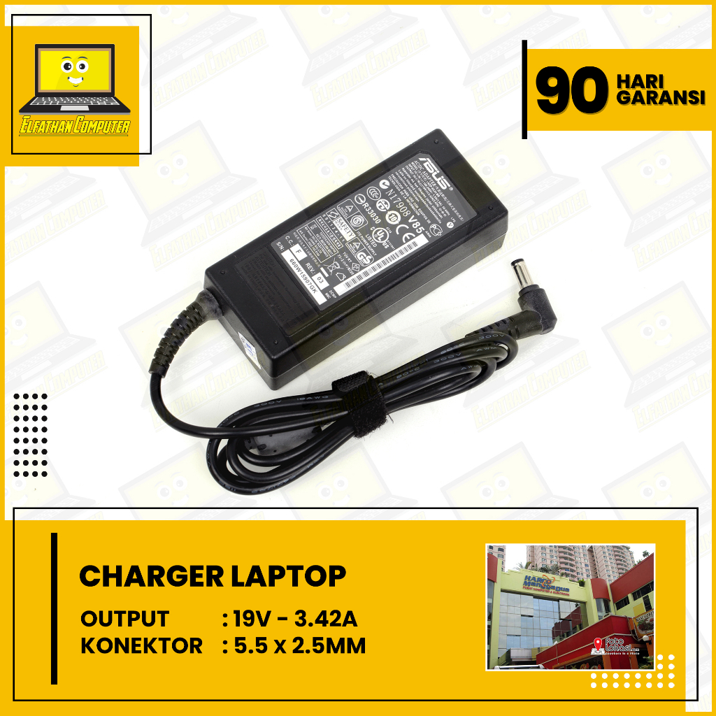 Asus A45V X44H A46V K43S A43S A42F K42F 60Watt แล็ปท็อปชาร์จ (5.5*2.5 ...