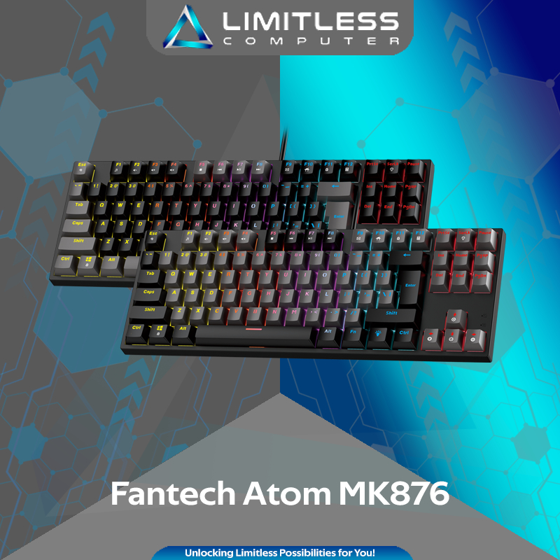 Fantech ATOM MK876 TKL RGB Mechanical Keyboard Gaming | Shopee Thailand