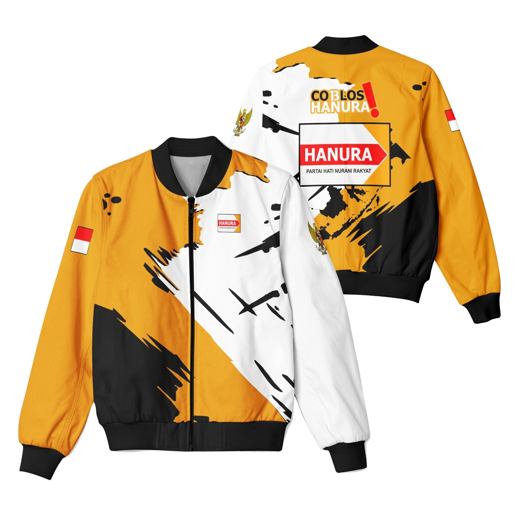 Unisex Bomber Jacket 2024 Presidential Election Hanura Party Uniform ...