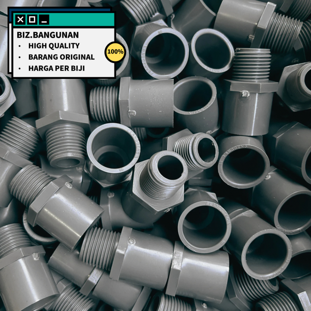 วาล์ว SOCKET PVC LANGGENG TS 1/2 INCH - OUTER DRAT SDL PIPE FITTINGS ...