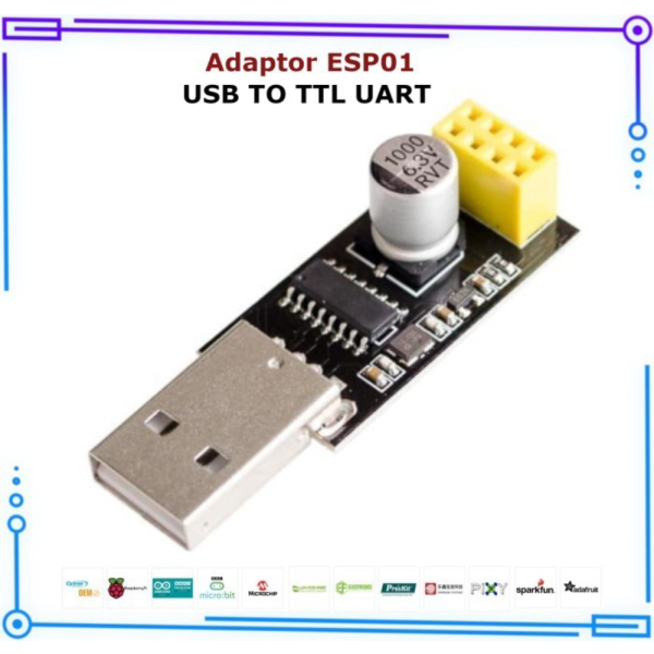 อะแดปเตอร์อนุกรม USB เป็น TTL UART ESP8266 ESP01 ESP01S ESP 01s Limited ...