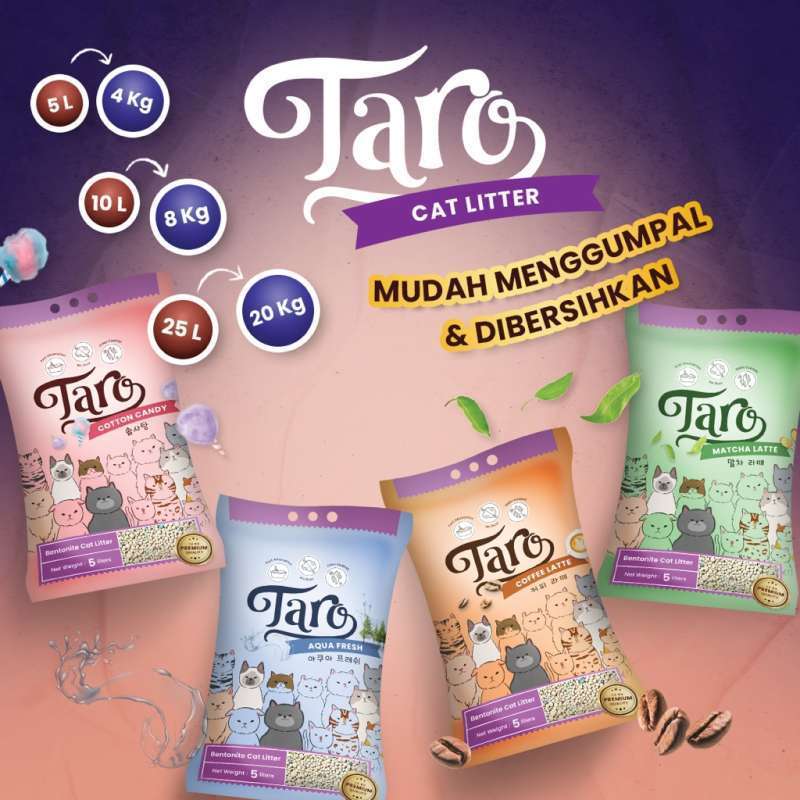 Taro Scented Lumpy Sand ทรายแมว 5 ลิตร - ทรายหอม TARO | Shopee Thailand