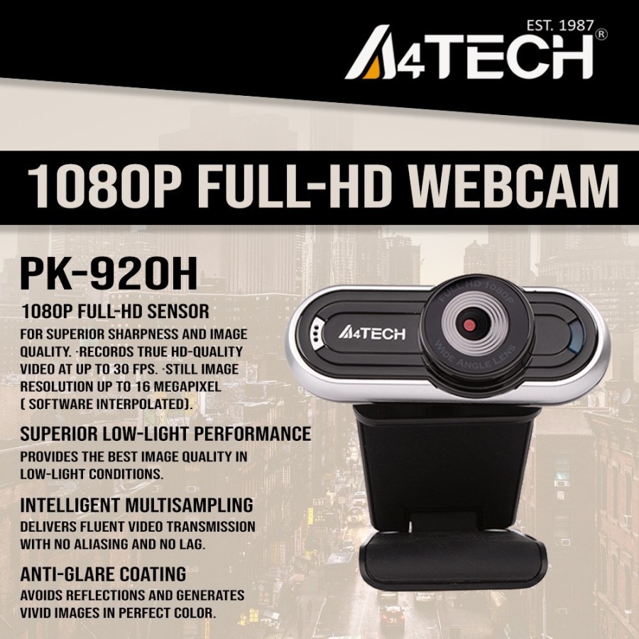 A4tech PK-920H Full-HD 1080p WEBCAM กล้อง USB + ไมค์ | Shopee Thailand