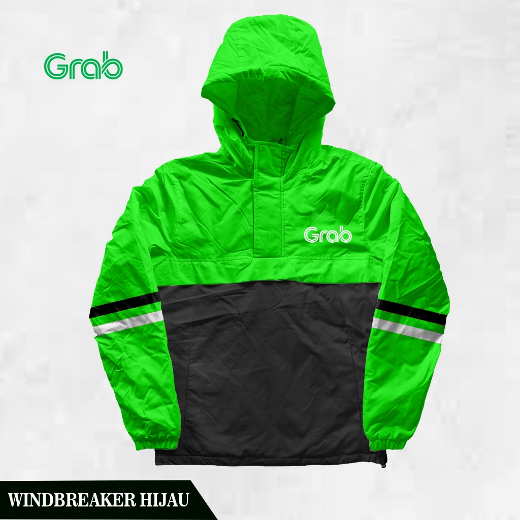 Jacket Grab Windbreaker สามารถเลือกโลโก้ได้ / รถจักรยานยนต์ JAcket ...