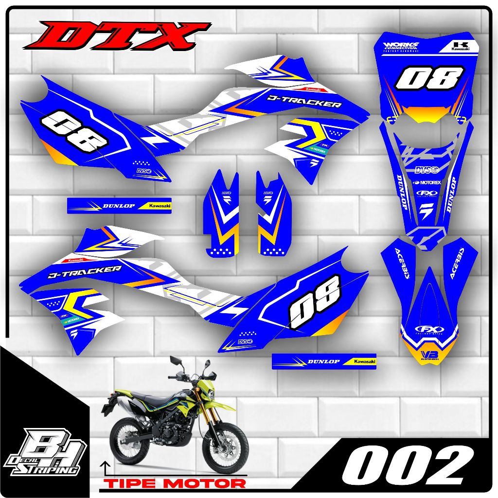 สติ๊กเกอร์ D-TRACKER DECAL - KAWASAKI D-TRACKER PREMIUM FULLBODY DECAL ...