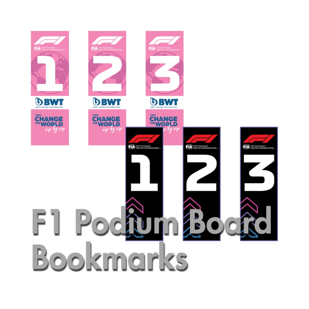 F1 Podium Pit Board Bookmark - Formula One P1 P2 P3 Bookmark [Downforce Studio] | Shopee Thailand