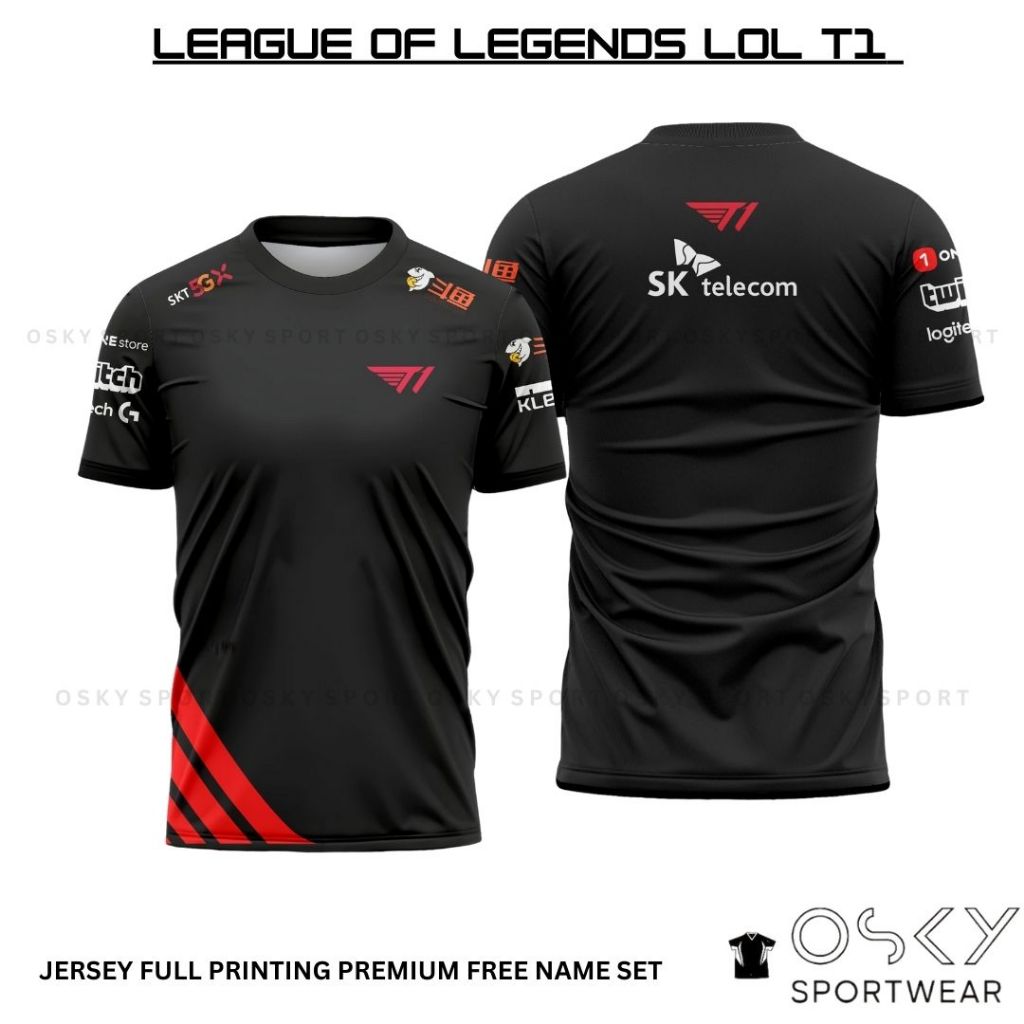 Jersey ESPORT League of Legends LOL T1 2023-2024 ชุดชื ่ อพรีเมี ่ ยม ...