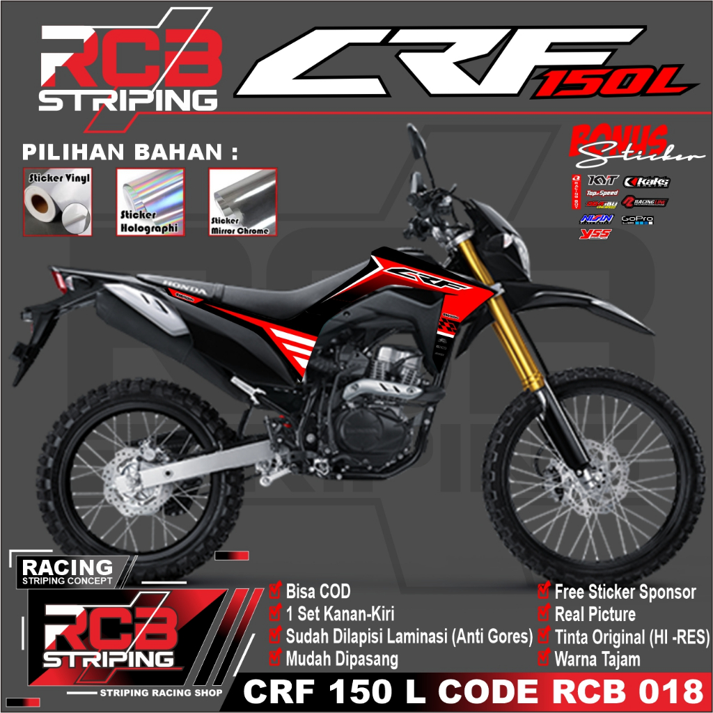 แถบแปรผัน สําหรับรถจักรยานยนต์ HONDA CRF 150 L/STICKER LIST CRF RCB 018 ...