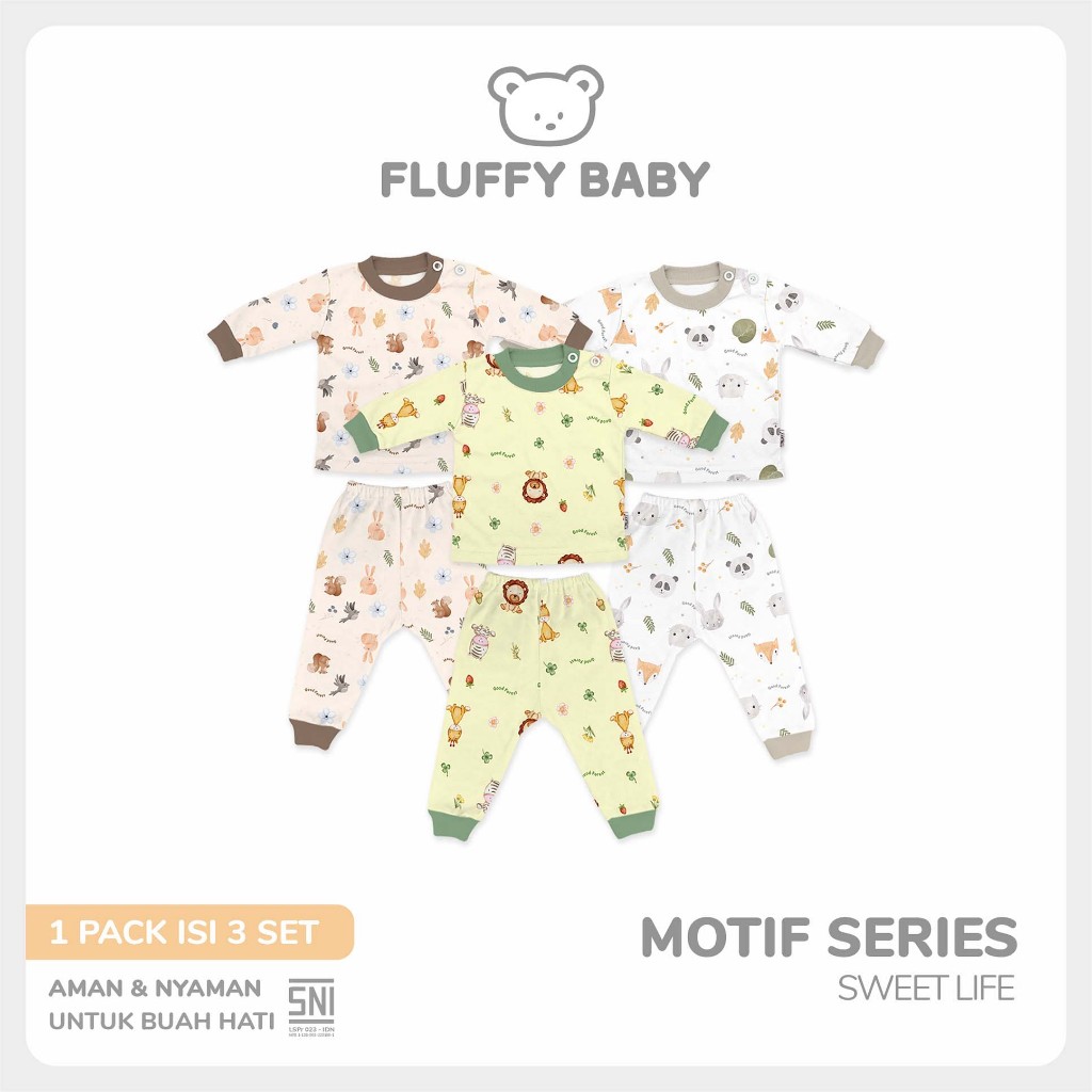 FLUFFY ชุดสูท Oblong PJG-PJG MOTIF (3 คู่) SOJJSR/SOJJXR SWL SML 123 ...