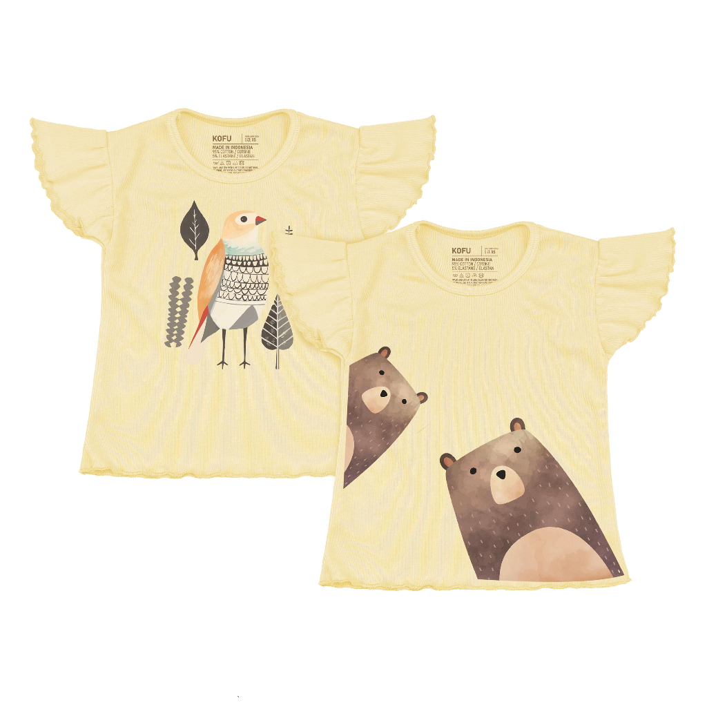 Putih Kofu KIDS - Girls& 39; RIB Curly Tops เสื้อผ้าอายุ 1 ถึง 8 ปี ...