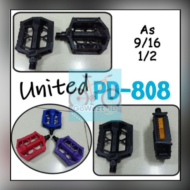 บันไดจักรยานเด็กพร้อมเพลาเกลียวเล็ก FP 808 826 830C United PVC สี BMX ...