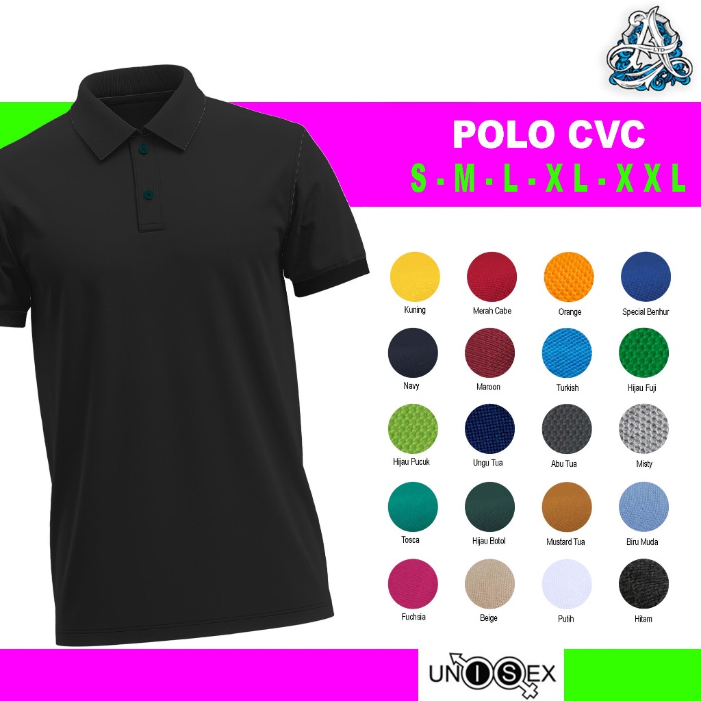 เสื้อโปโลธรรมดา CVC Pique Hexagon 24s วัสดุ | Shopee Thailand