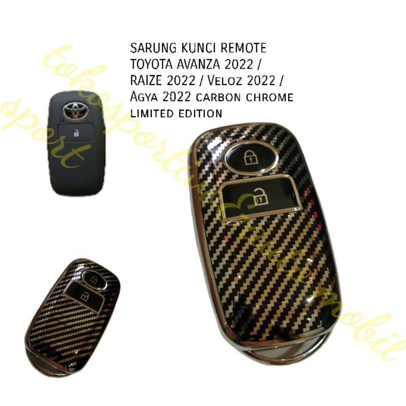 Toyota AVANZA VELOZ RAIZE 2022 AGYA 2023 REMOTE Key Case Cover CARBON ...