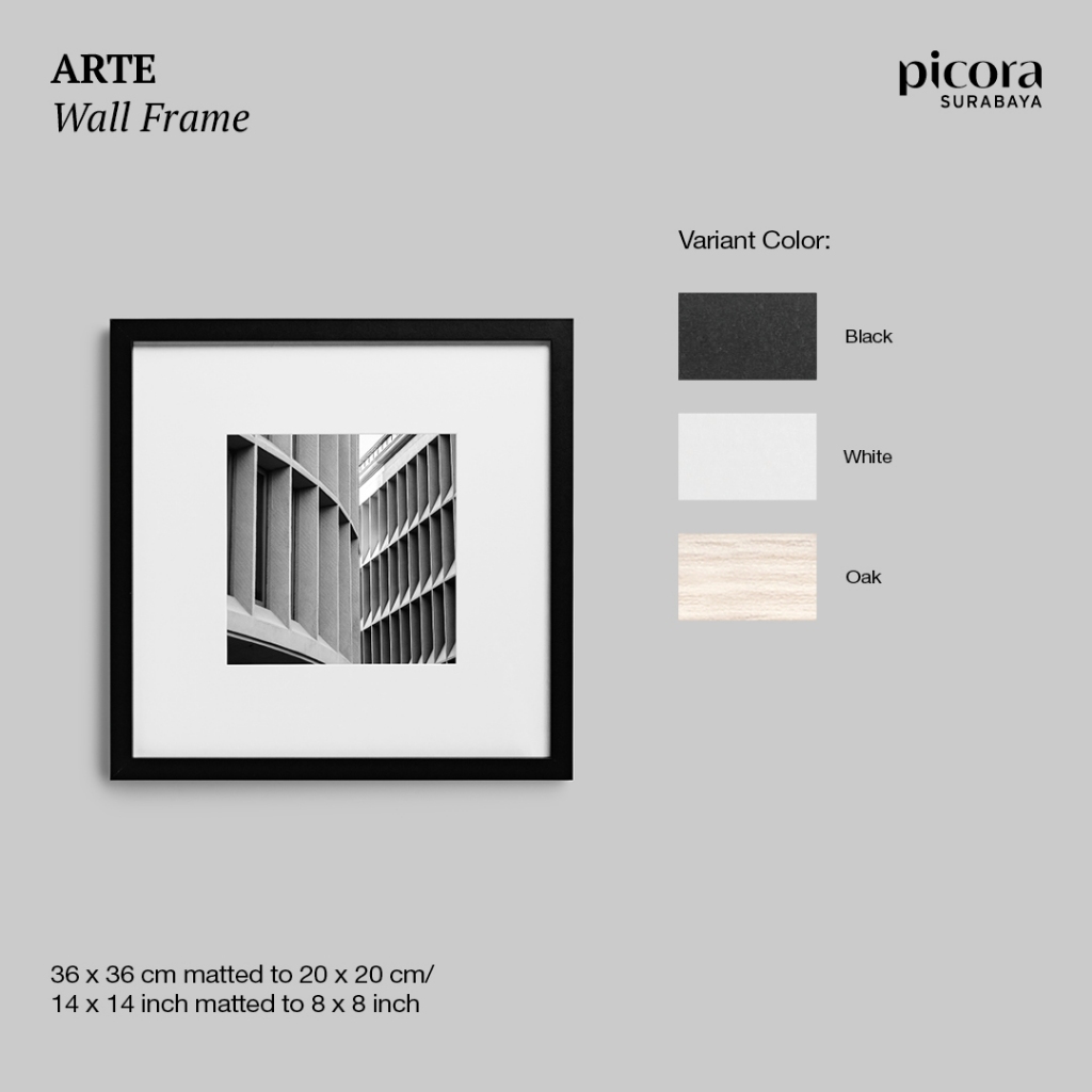 [PICORA Surabaya] ARTE Wall Frame Square 36x36 ซม./20x20 ซม.กรอบรูป ...