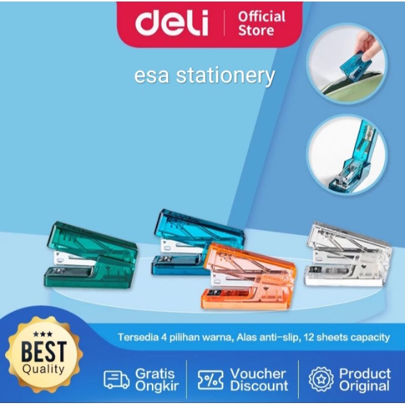 Deli Nusign Stapler / Mini Stapler ความจุ 12 แผ่น | Shopee Thailand