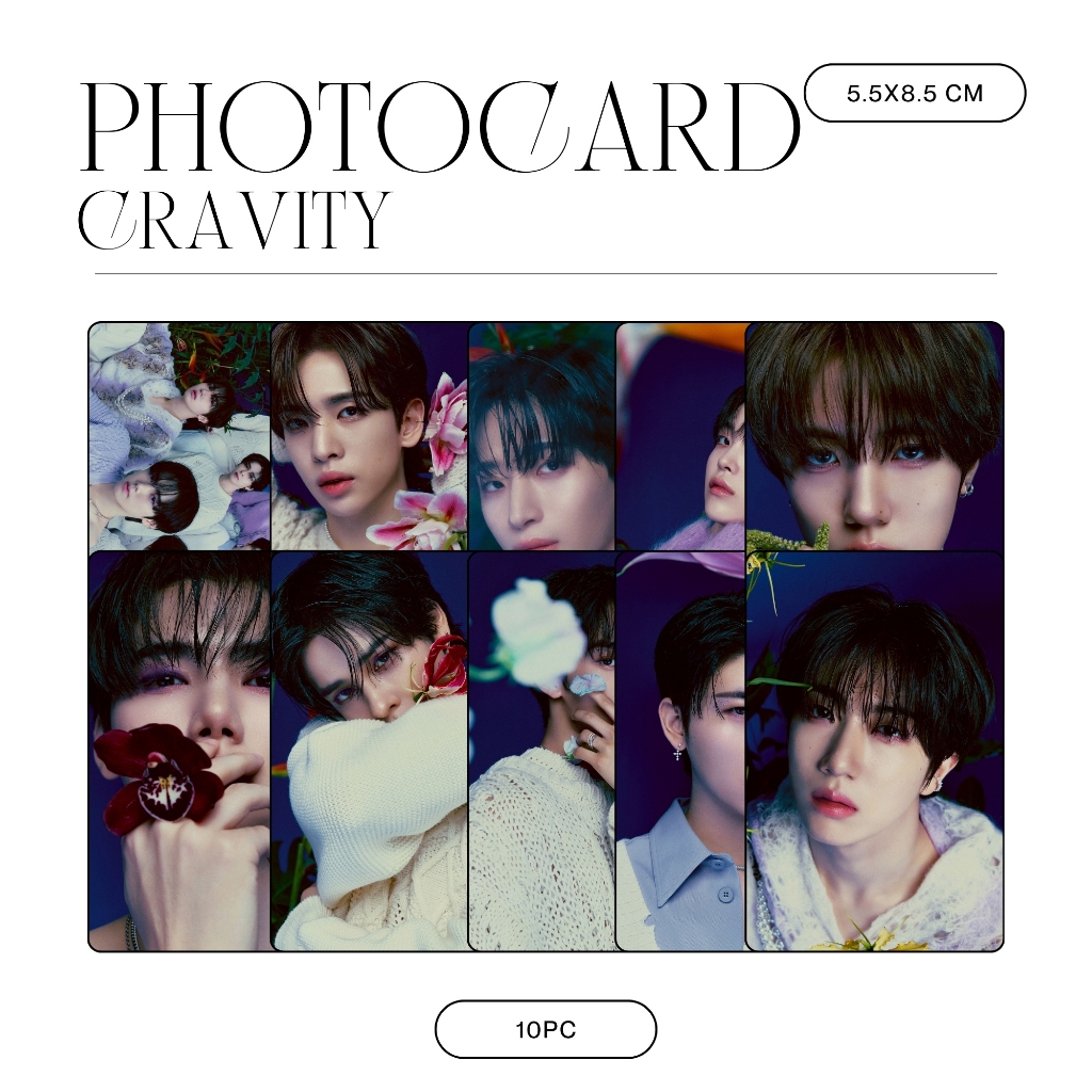 EVERSHINE PHOTOCARD CRAVITY (10 ชิ้น + 2 ด้าน) ป้ายมือ TTD KPOP CARD IDOL KOREA PREMIUM UNYOUNG ...