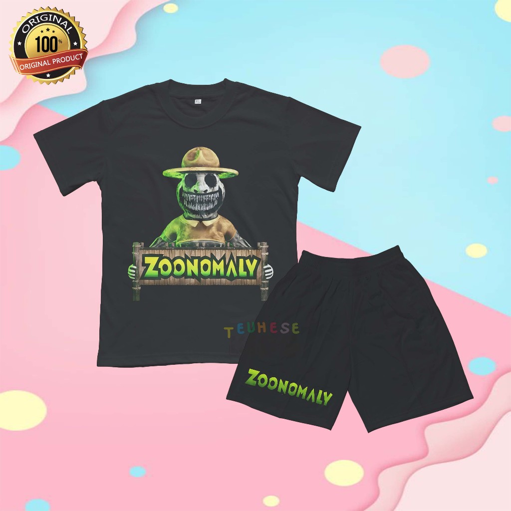 (ชื่อฟรี) ชุดเด็ก T-SHIRT พร้อม motif ตัวละครเกม "ZOONOMALY" วัสดุผ้า ...