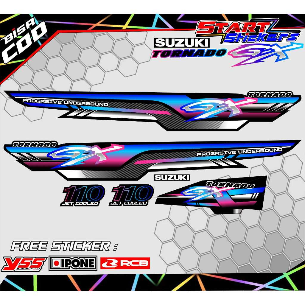 Striping Variation SUZUKI GX TORNADO 110/รายชื ่ อสติกเกอร ์ MOTOR GS ...