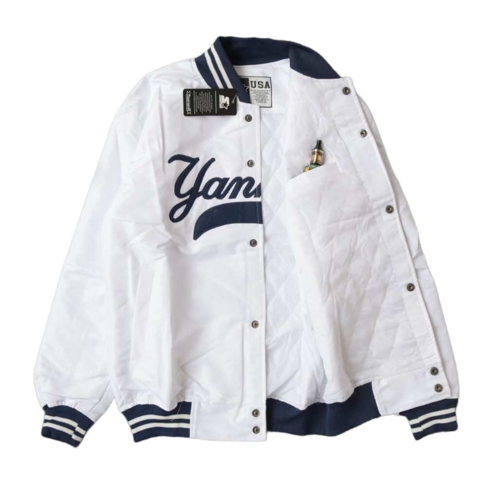 Mlb NY YANKEES NAVY WHITE HEAVYWEIGHT VARSITY STARTER Jacket | Shopee ...