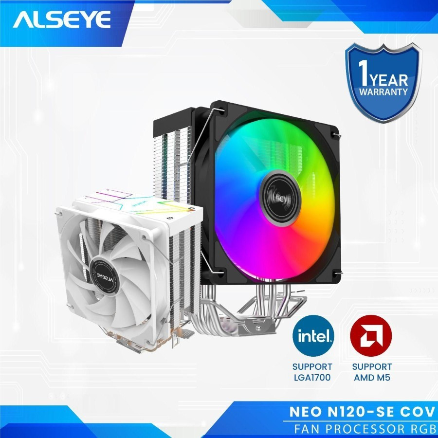 โปรเซสเซอร ์ พัดลม Alseye Intel & AMD NEO N120-SE Cov - พัดลมระบายความร ้ อน CPU RGB | Shopee ...