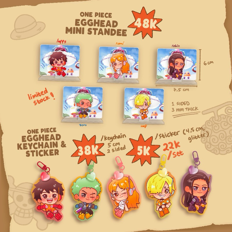 Egghead Standee & พวงกุญแจ (วันพีซ) | ออร์จิด | Shopee Thailand