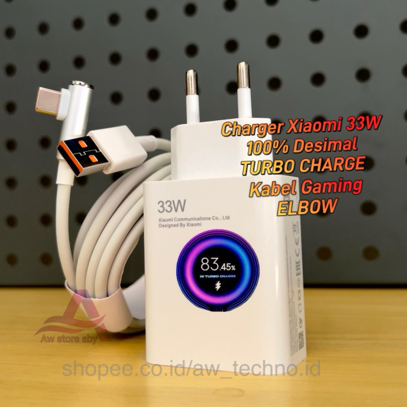 33w Charger Xiaomi ประเภท C TURBO ชาร์จสายข้อศอก Poco X2 X3 M3 M4 Pro ...