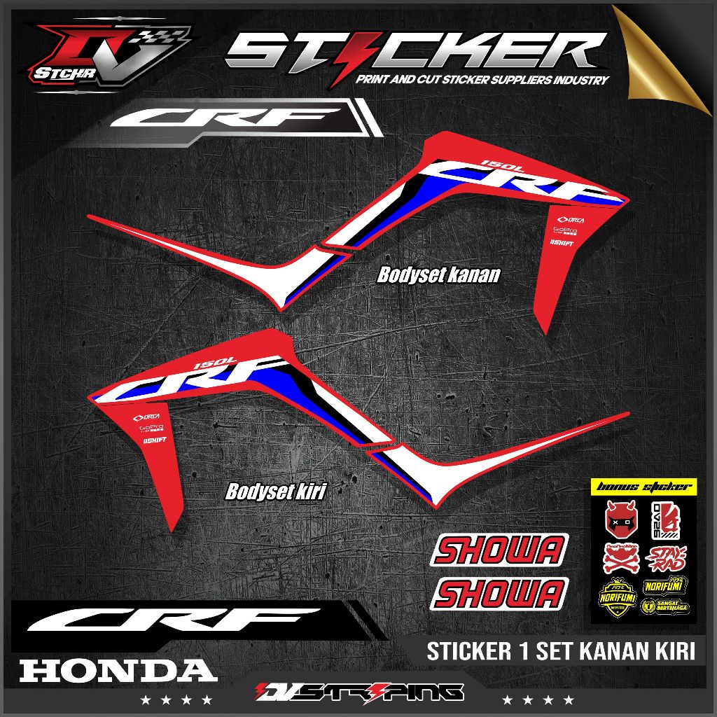 Striping ใหม่ crf 150L striping ori crf สติกเกอร์ crf Minimalist-สติกเก ...