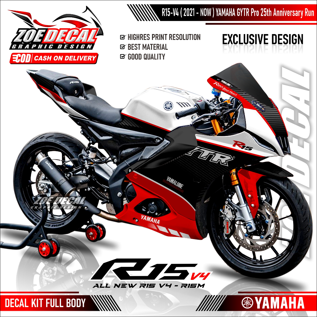 รูปลอกใหม่ Yamaha R15 V4 Full Body Motif/Livery GYTR Pro 25Th ...
