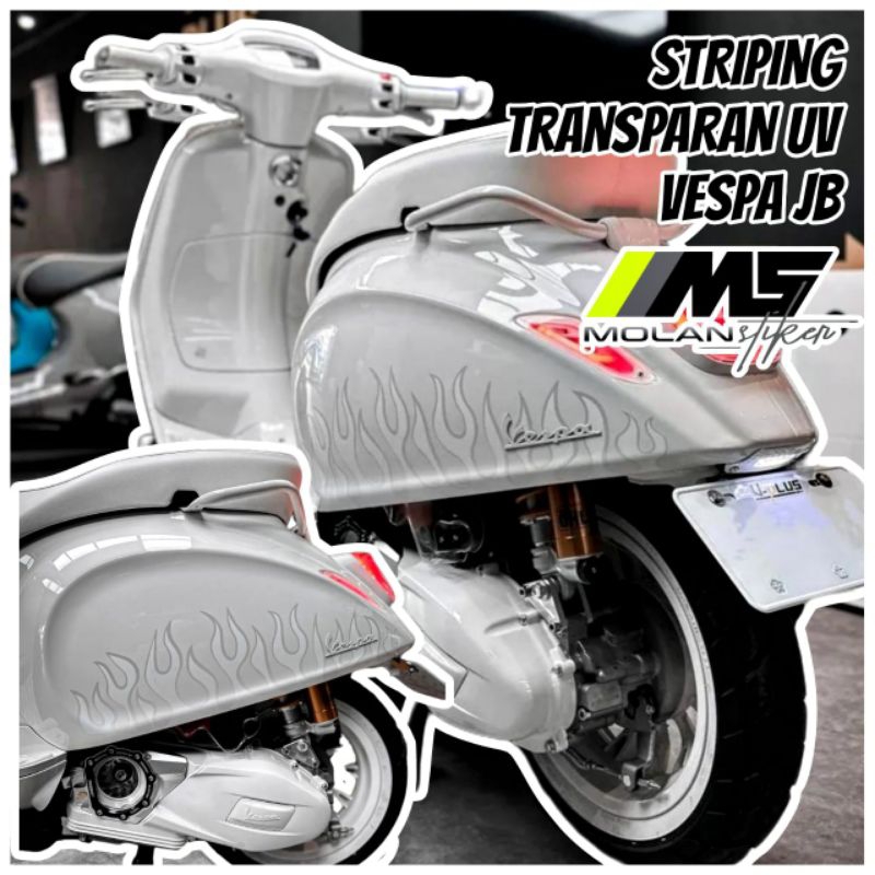 Decal สติกเกอร์ Striping โปร่งใส Uv Variations Vespa JB Vespa Sprint 150 Justin Bieber & Vespa ...