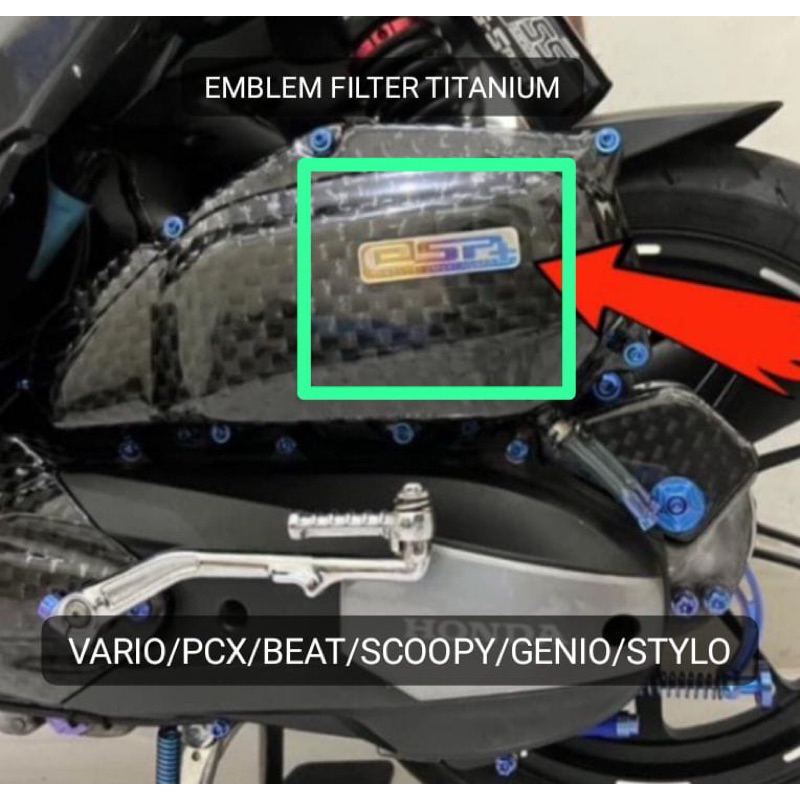 กรอง EMBLEM ESP TITANIUM VARIO PCX BEAT GENIO STYLO SCOOPY ORIGINAL ...